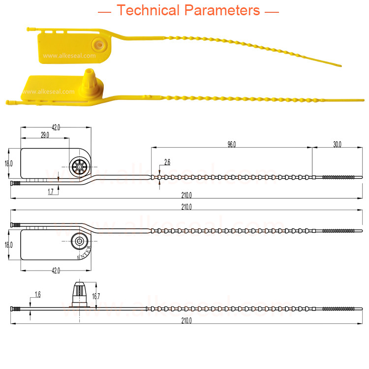 210mm Catering Tear Off Plastic Seal AS-TP210